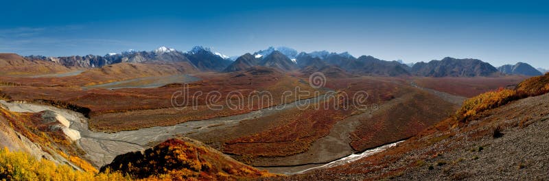 Alaska Denali National Park Polychrome Pass Stock Image - Image of ...