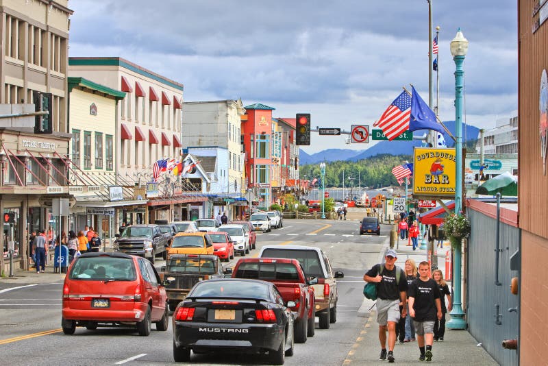 Alaska Downtown Ketchikan Shopping Editorial Image - Image of history ...