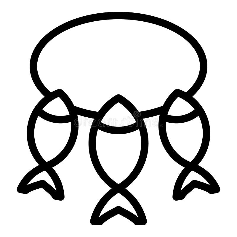 Alaska Fish Icon Outline Vector. Ice Snow Stock Illustration ...