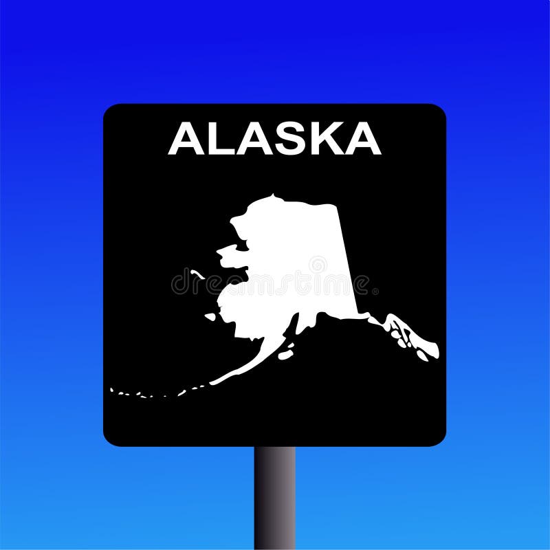 Alaska highway sign stock vector. Illustration of outline - 3326309