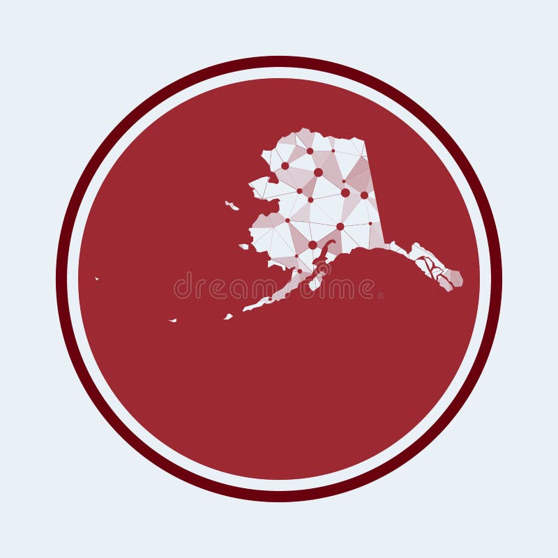 Alaska map icon stock vector. Illustration of state - 128767550