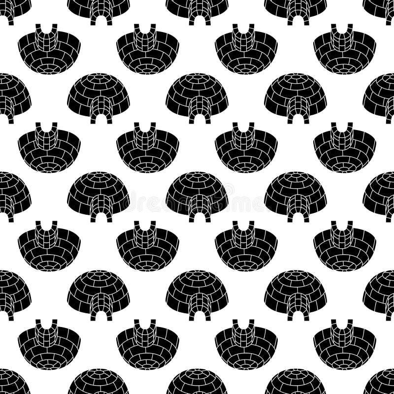 Alaska Igloo Pattern Seamless Vector Stock Vector - Illustration of ...
