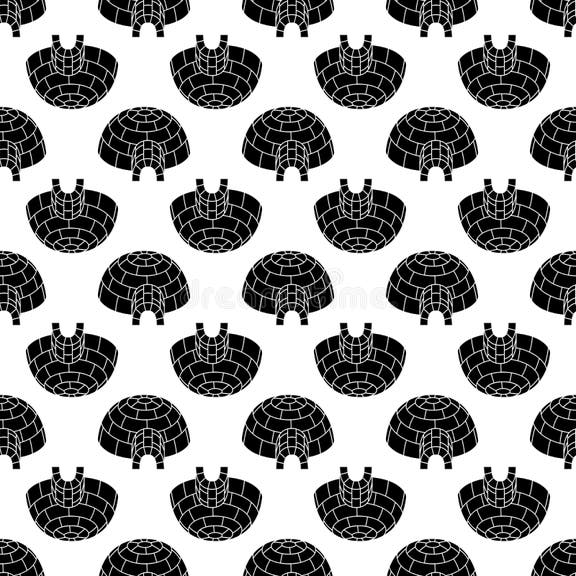 Alaska Igloo Pattern Seamless Vector Stock Vector - Illustration of ...