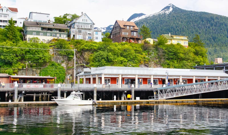 Alaska Ketchikan Waterfront Berth 3 Shopping Editorial Photography ...