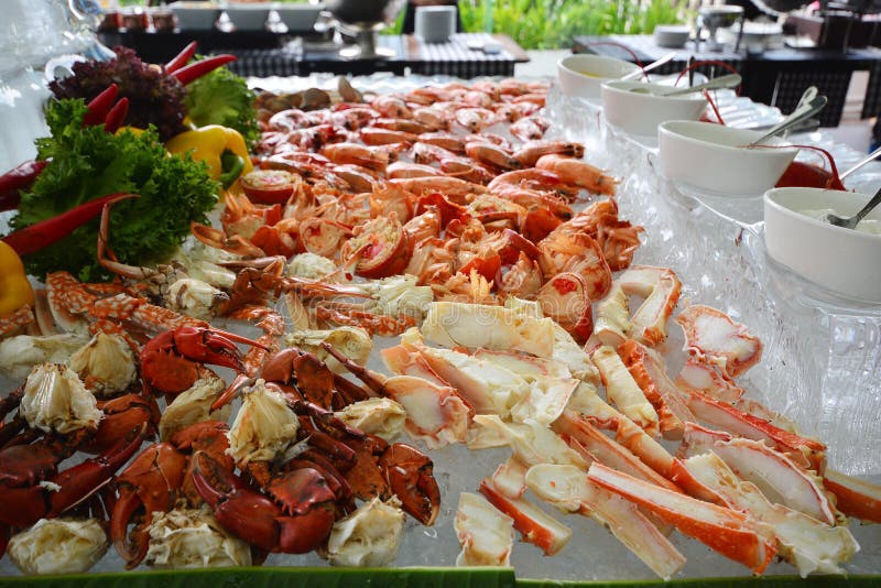 Seafood Party Buffet stock photo. Image of crab, shrimp - 7424958