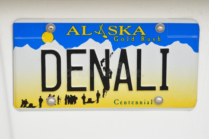 Alaska License Plate stock photo. Image of prospectors - 14649414