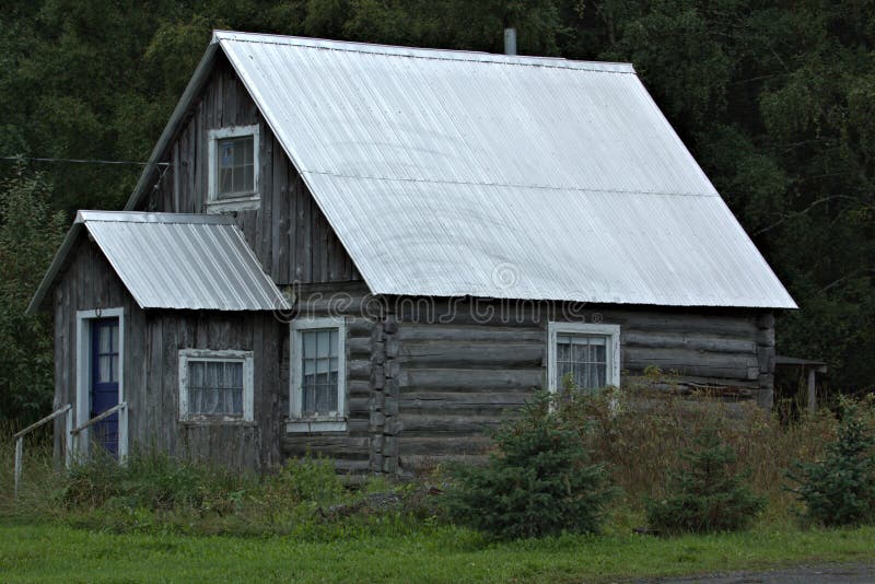 Alaska Log Cabin stock image. Image of dwelling, wood - 170759551