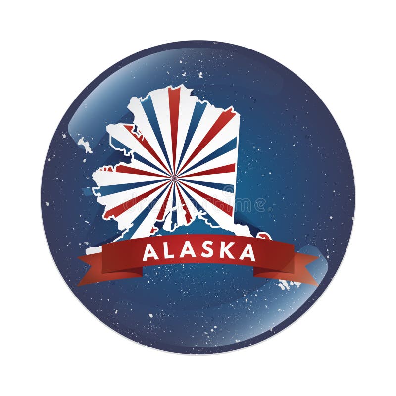 Alaska Map Button. Vector Illustration Decorative Design Stock Vector ...