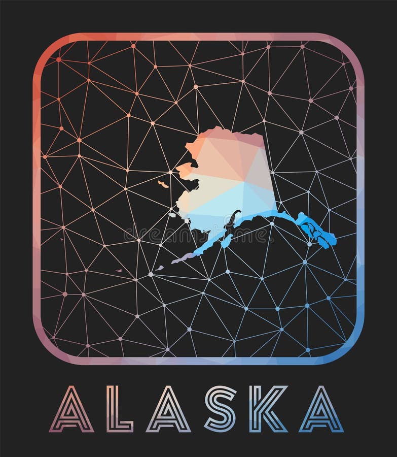 Alaska map design. stock vector. Illustration of geometric - 174742136