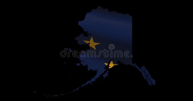 Alaska Map Outline PNG. State Flag Icon Stock Illustration ...