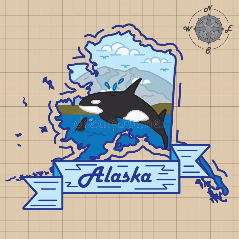 Alaska Map. Vector Illustration Decorative Design Stock Vector ...