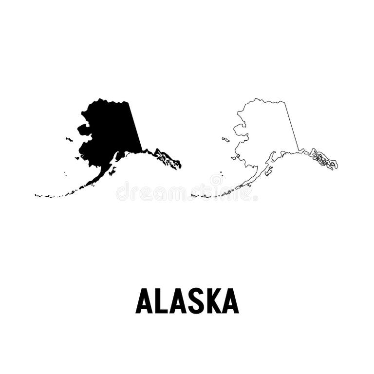 Alaska Map Vector Illustration, Scribble Sketch Alaska Map Stock Illustration - Illustration of ...