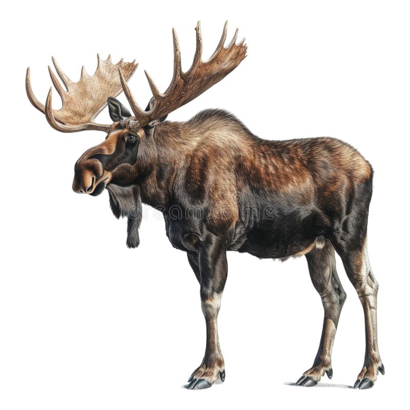 Alaska Moose Animal on Transparent Background - Ai Generated Stock ...