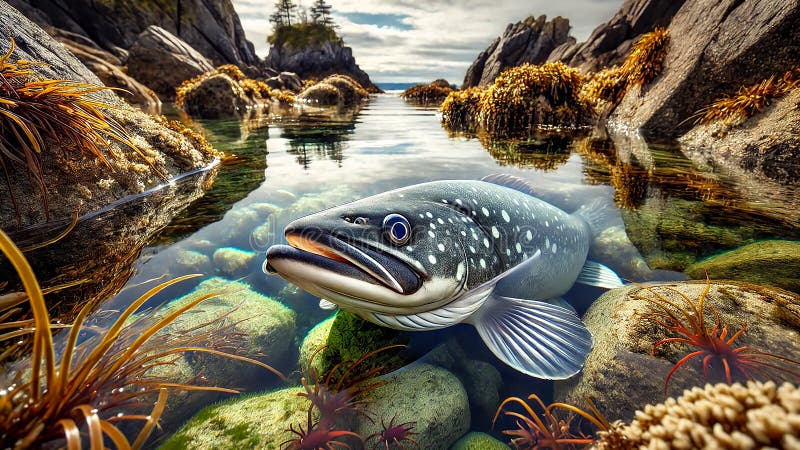Alaska Pollock in a Tidal Pool with Clear, Shallow Water Stock ...