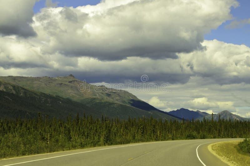 Alaska road trip stock image. Image of grass, drive, asphalt - 45443833