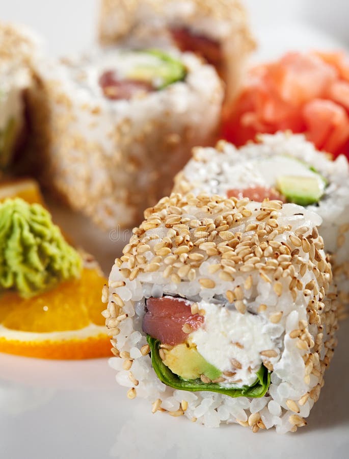 Alaska Roll stock image. Image of orange, alaska, meal - 13348809