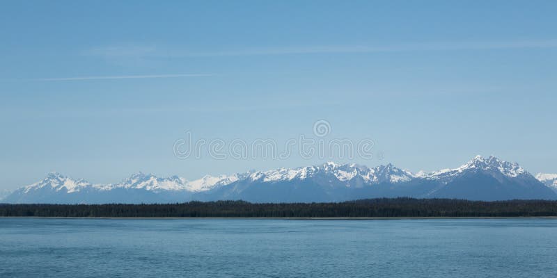 Alaska S Mountainous Shoreline Stock Photo - Image of water, vacation ...