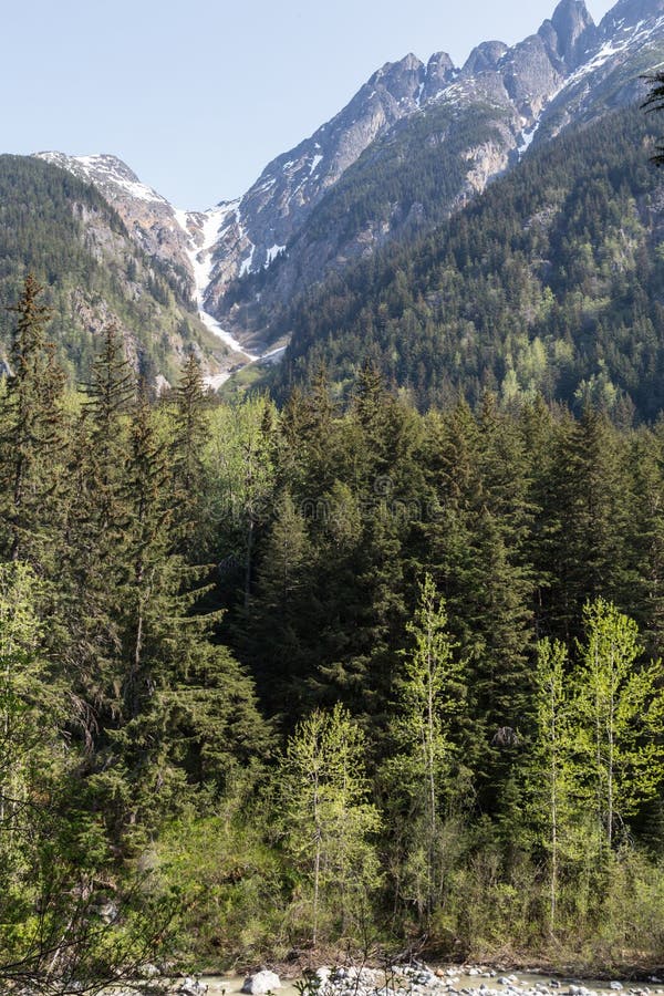 Alaska S Mountains and Forests Stock Photo - Image of alaska, snow ...