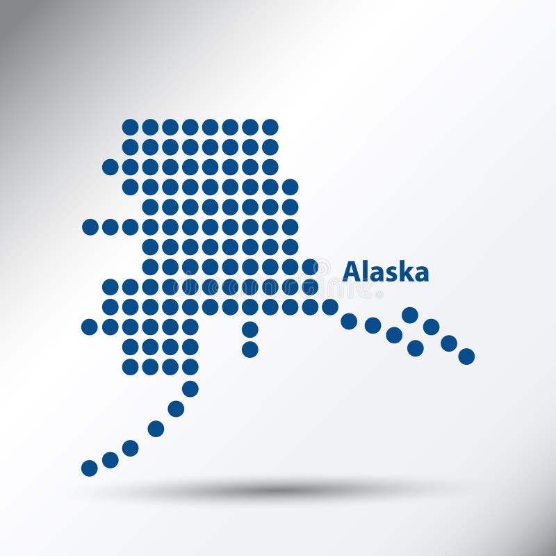Alaska State Abstract Dotted Map Stock Vector - Illustration of pattern ...