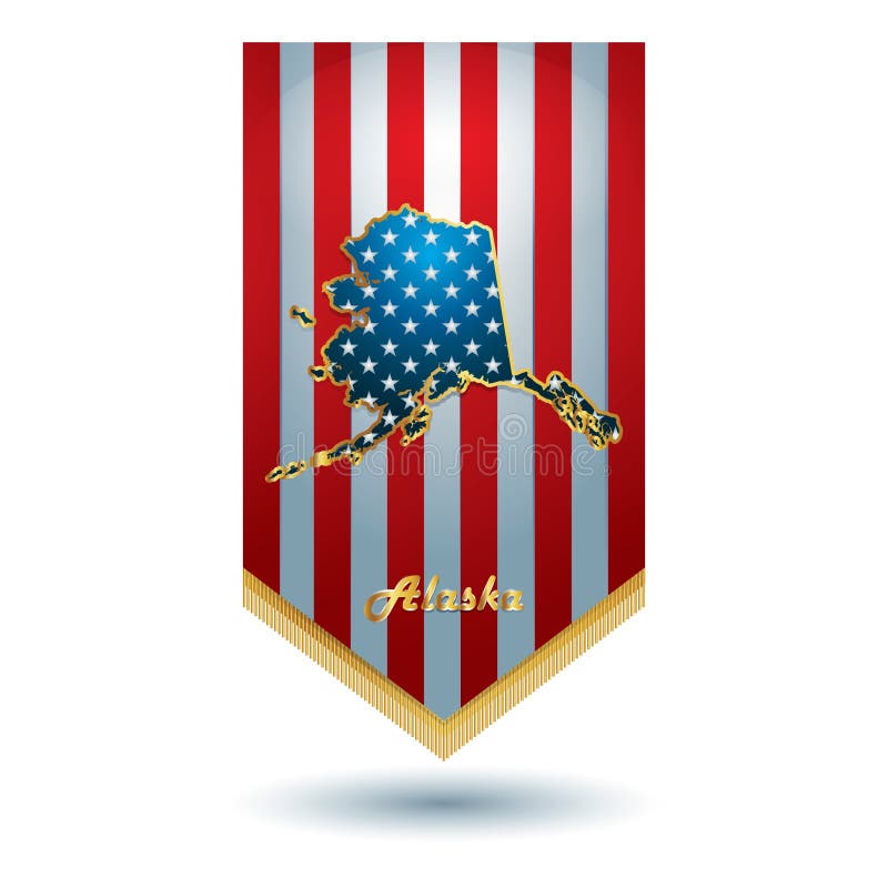 Alaska State Banner. Vector Illustration Decorative Design Stock Vector ...