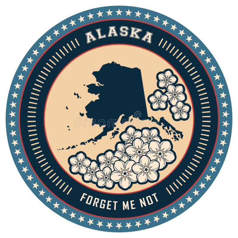 Alaska State Label. Vector Illustration Decorative Design Stock Vector ...