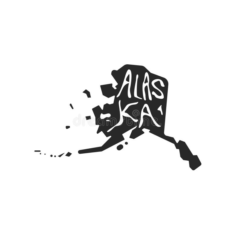 Alaska State Map. Vector Illustration Decorative Background Design ...