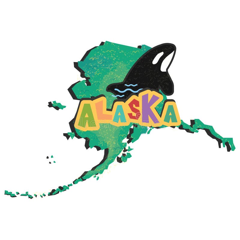 Alaska State Map. Vector Illustration Decorative Design Stock ...