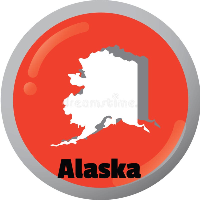 Alaska State Map. Vector Illustration Decorative Design Stock Vector ...