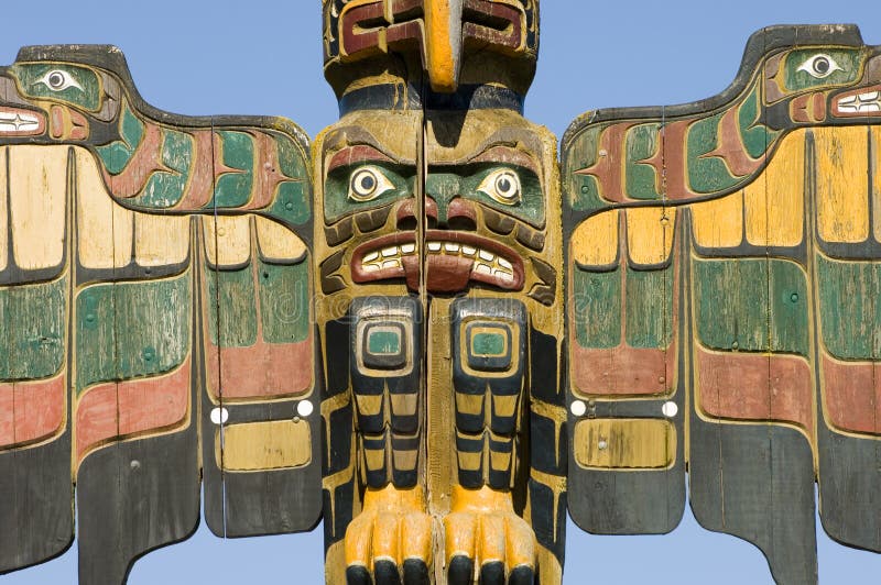 Alaska Totem Pole Series stock image. Image of totem, anchorage - 8345897