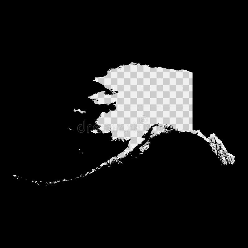 Alaska US State Stencil Map. Laser Cutting Template on Transparent ...
