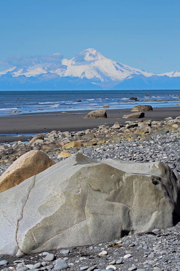 Alaskan beach sunset stock photo. Image of dawn, silhouette - 53053854