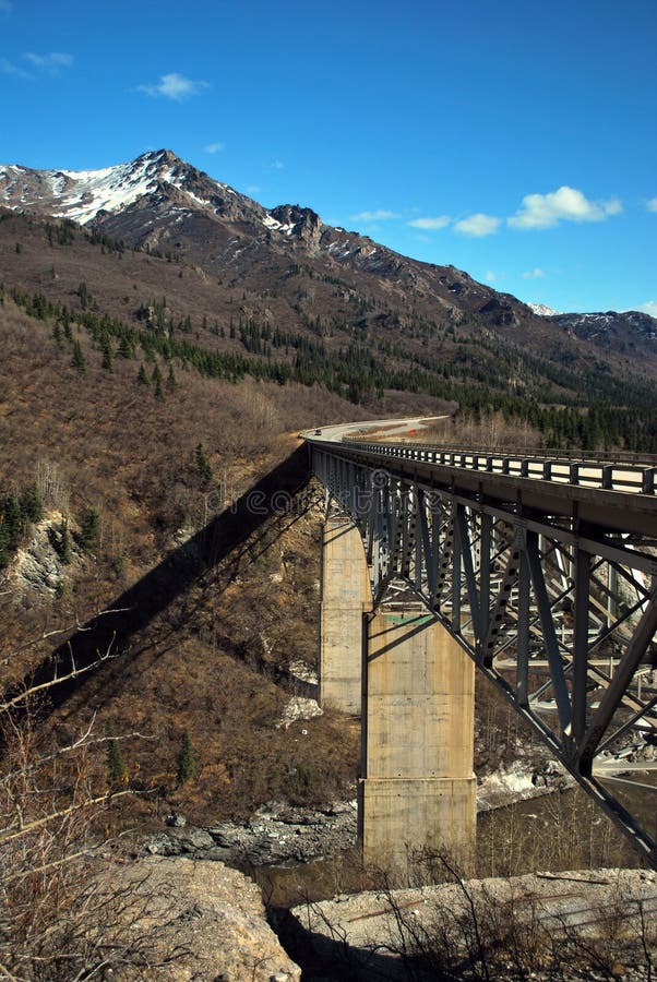Alaskan Bridge stock photo. Image of color, suspension - 11711828