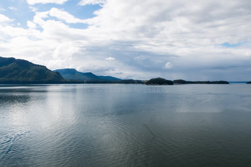 Alaskan Landscape of Water and Mountains Stock Photo - Image of blue ...
