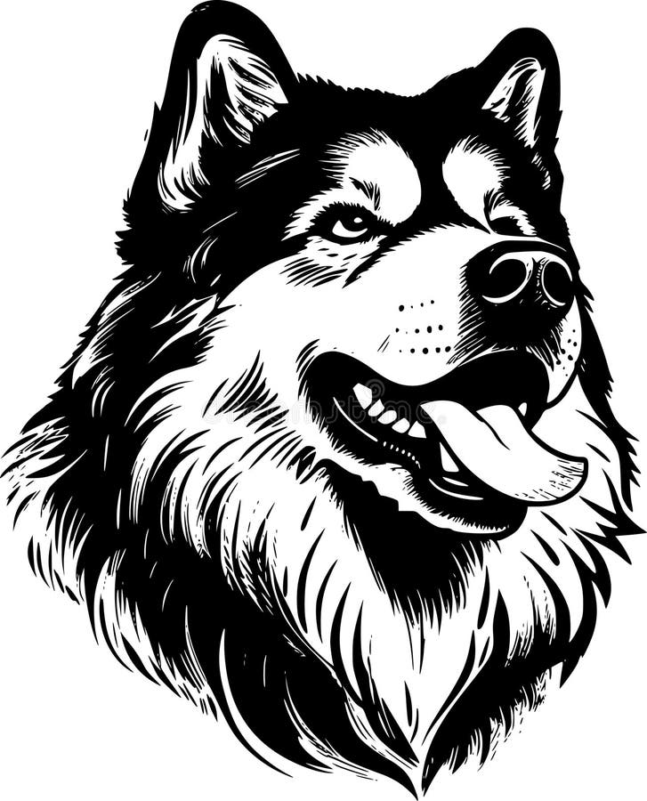 Alaskan Malamute - Minimalist and Simple Silhouette - Vector ...