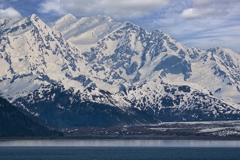 Alaskan Mountain Range in Glacier Bay, Alaska Stock Image - Image of ...