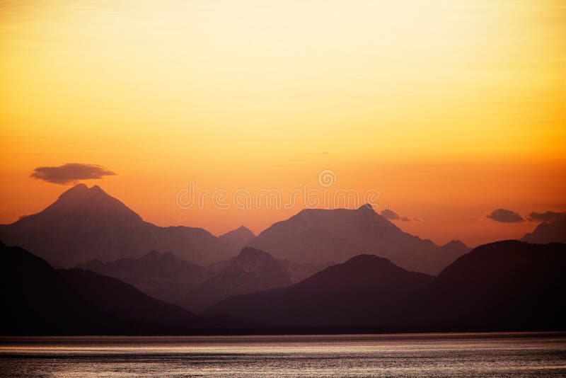 Mountain Top Sunset stock photo. Image of idaho, oxygen - 29252190