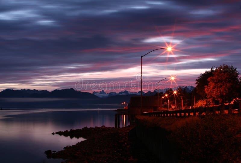 Alaskan Night stock image. Image of landscape, scenic, driving - 407521