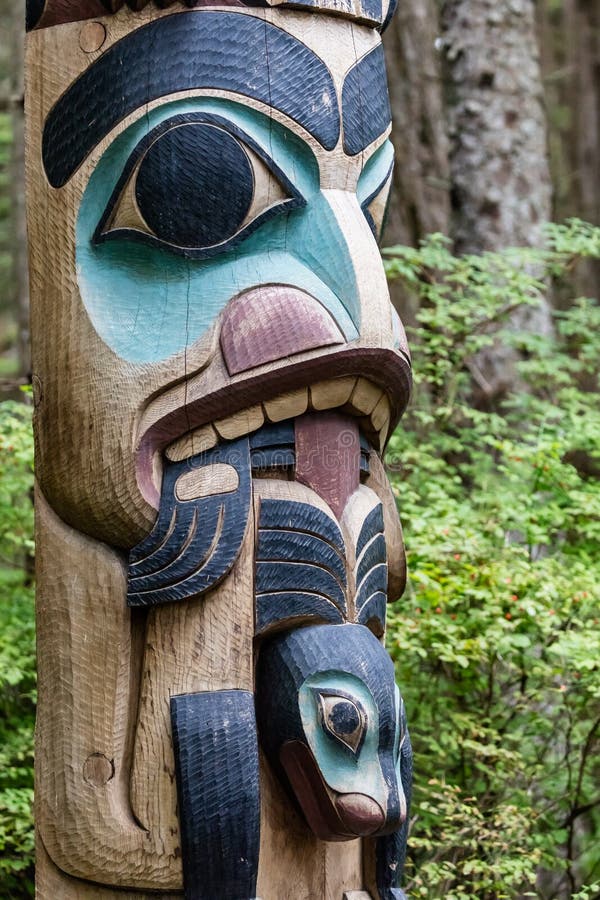 Alaskan Totem editorial image. Image of history, forest - 75983510