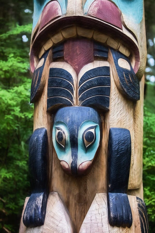 Alaskan Totem editorial stock image. Image of history - 75983554