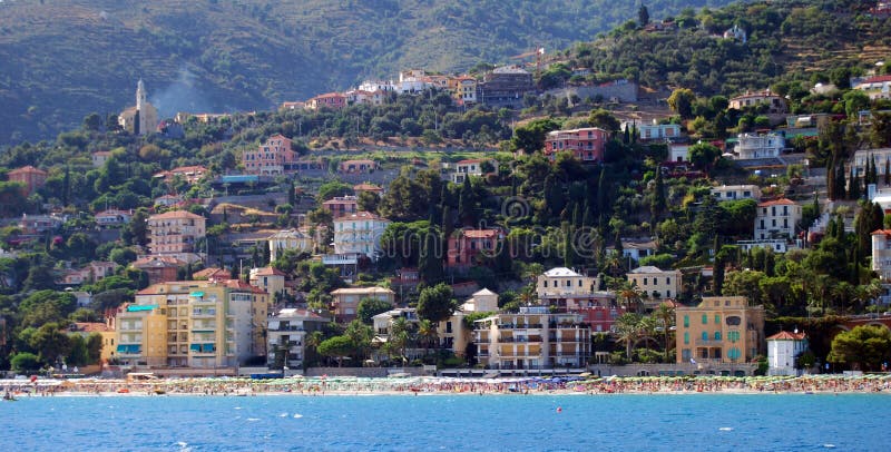 Italy Alassio Italian Riviera Stock Image - Image of holidays, riviera ...