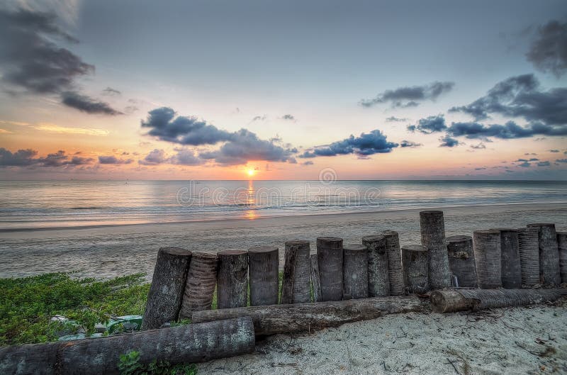 Alba Al Mare Della Porcellana in HDR Immagine Stock - Immagine di ...