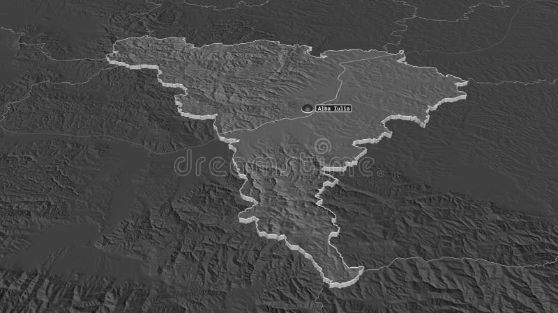 Alba, Romania - Extruded with Capital. Bilevel Stock Illustration ...