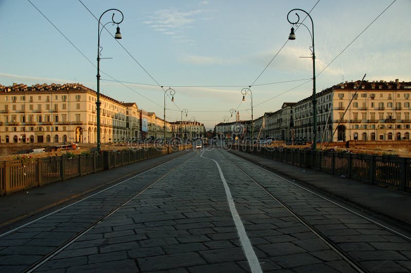 Alba a Torino fotografia stock. Immagine di europa, piazza - 5299246