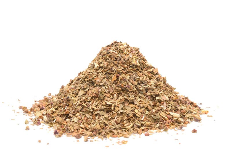 Albahaca Seca En El Fondo Blanco Imagen de archivo - Imagen de planta ...