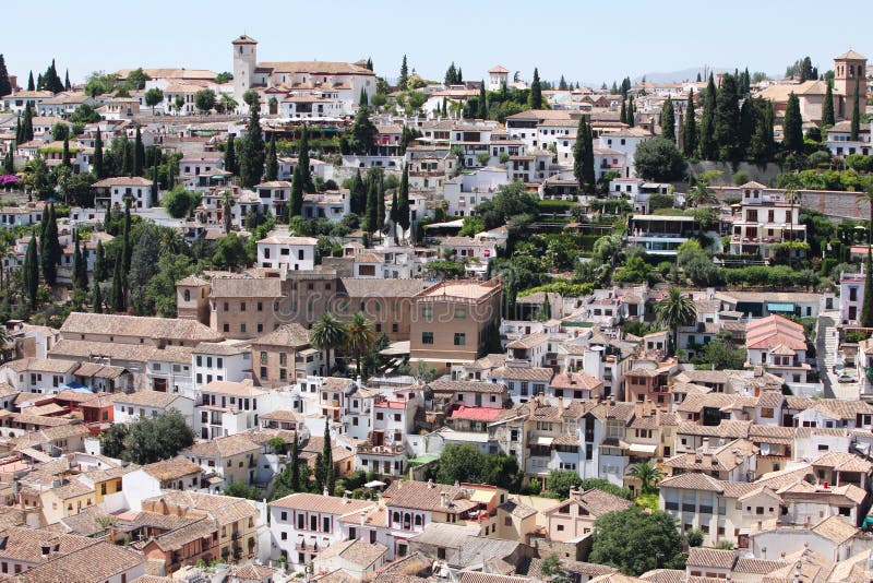 Albaicin district, Granada stock photo. Image of horizontal - 15284732
