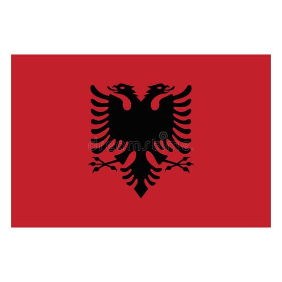 Albania Flag Isolate Vector Illustrazione Modificabile Illustrazione ...