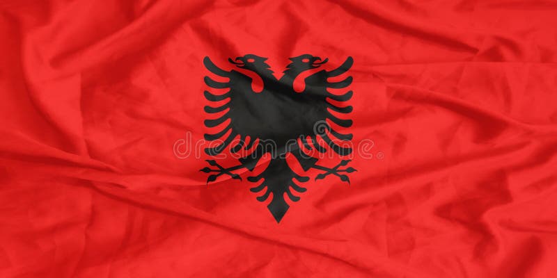 Albania Flag Waving Close Up Stock Photo - Image of flag, wind: 358469380