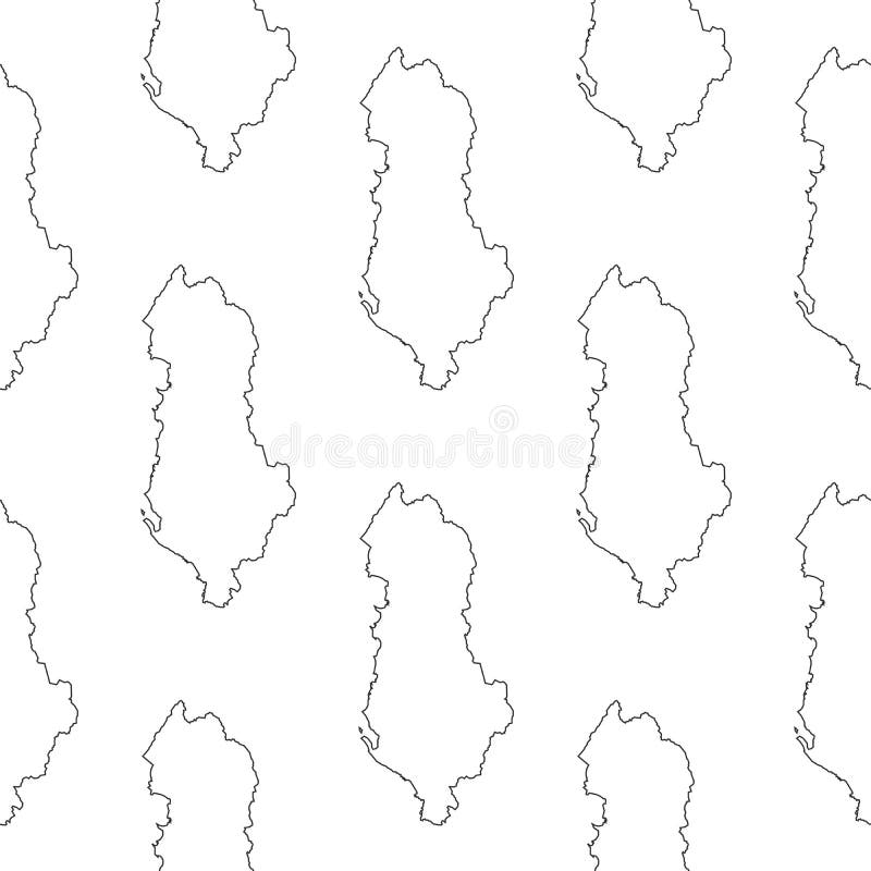 Albania Map Pattern Background. The Country In The Form Of Borders ...
