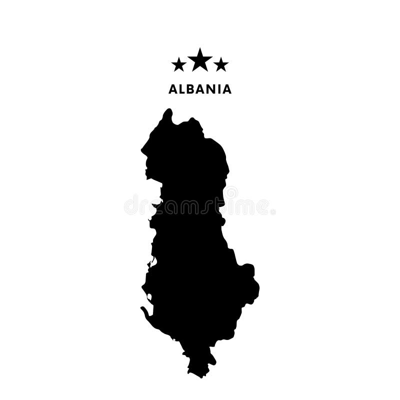 Albania Map. Vector Illustration. Stock Illustration - Illustration of ...