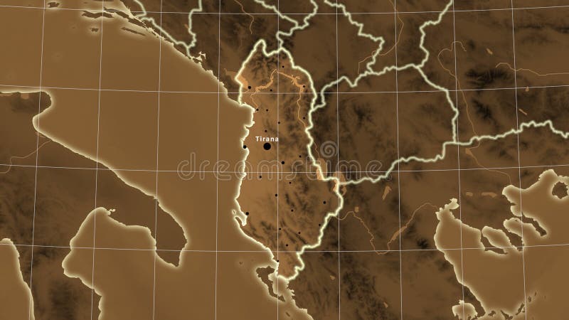 Albania - Tint. Composition, Borders Stock Illustration - Illustration ...